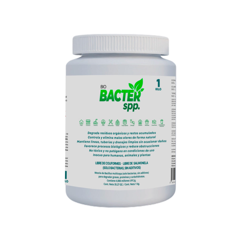 BIO BACTER spp. 1 kg Limpieza biológica para grasas, lodos y drenajes ...