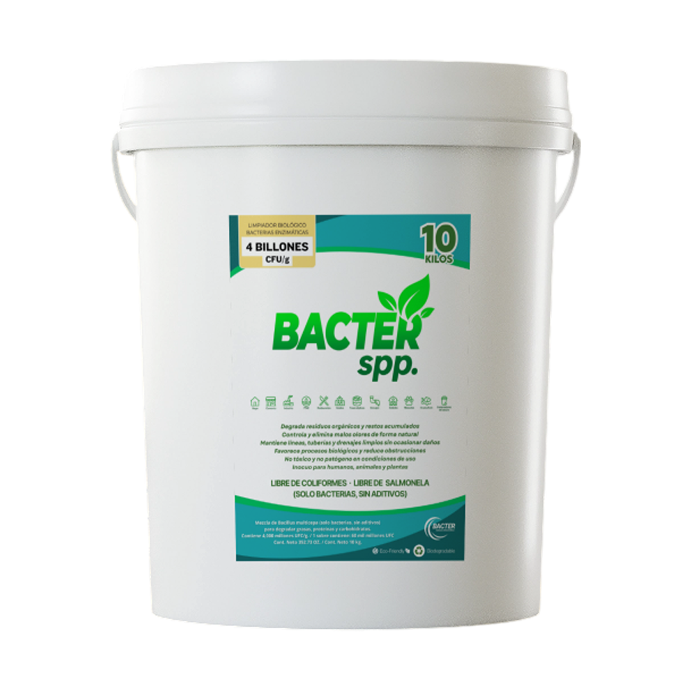 BIO BACTER spp. 10 kg Limpieza biológica para grasas, lodos y drenajes ...