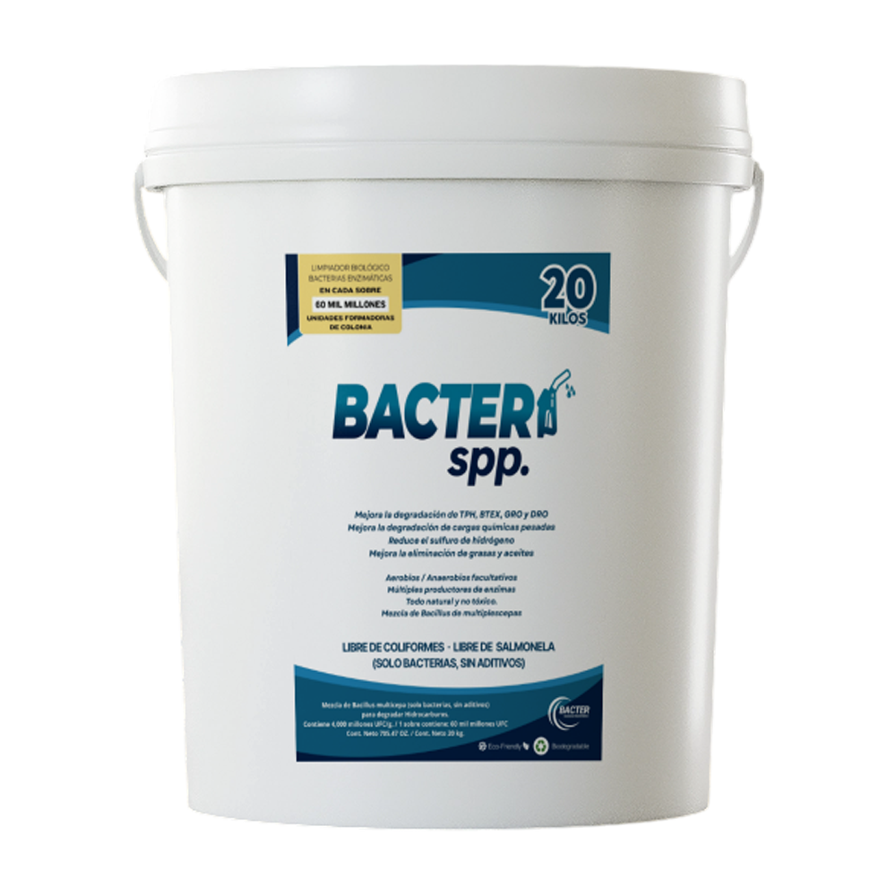 PETRO BACTER spp. 20 kg Limpieza biológica de hidrocarburos y suelos ...